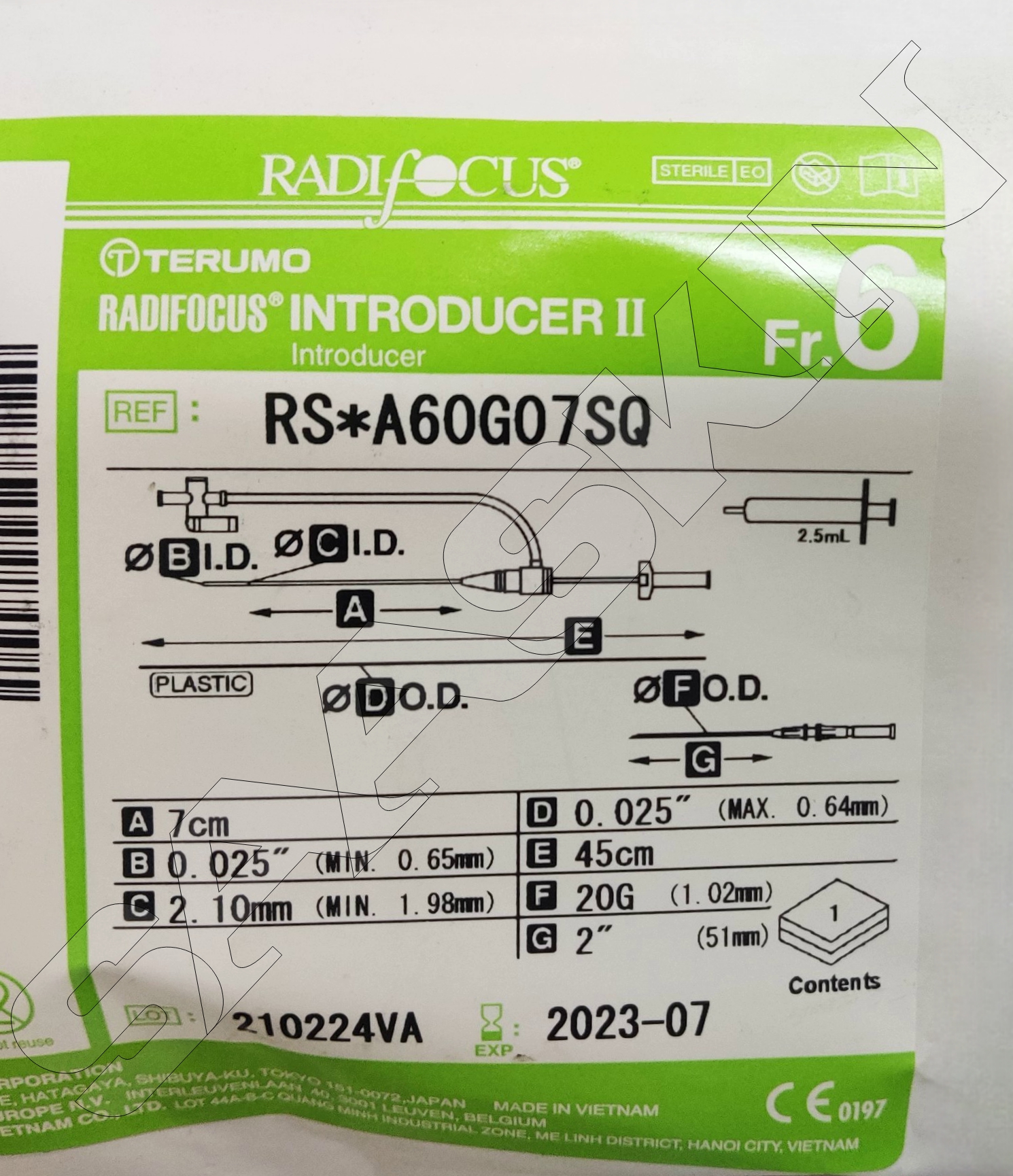 Radifocus® Introducer II Standard Kit A | Saaskin - Premium Products